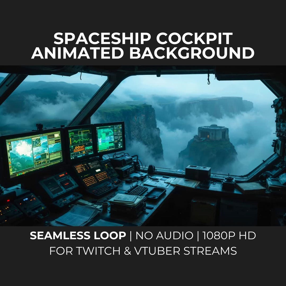 Spaceship Cockpit Loop | 1080p Sci-fi Twitch Background | Starship ...