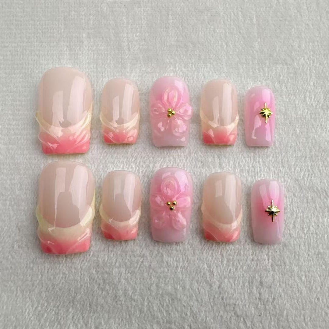 Handmade Nails/custom Press on Nails/party Press on Nails/flake Nails ...