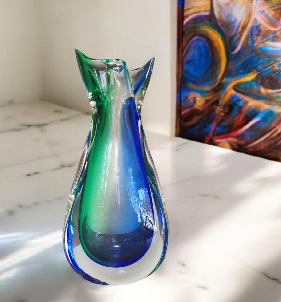 Murano Glass Fish Tail Vase - Etsy