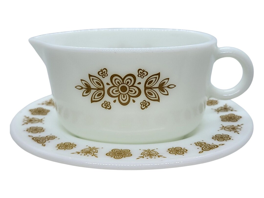 Vintage Pyrex "butterfly Gold" Gravy Boat - Etsy