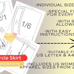 Circle Skirt Dress Sewing Pattern PDF 2025 - Etsy