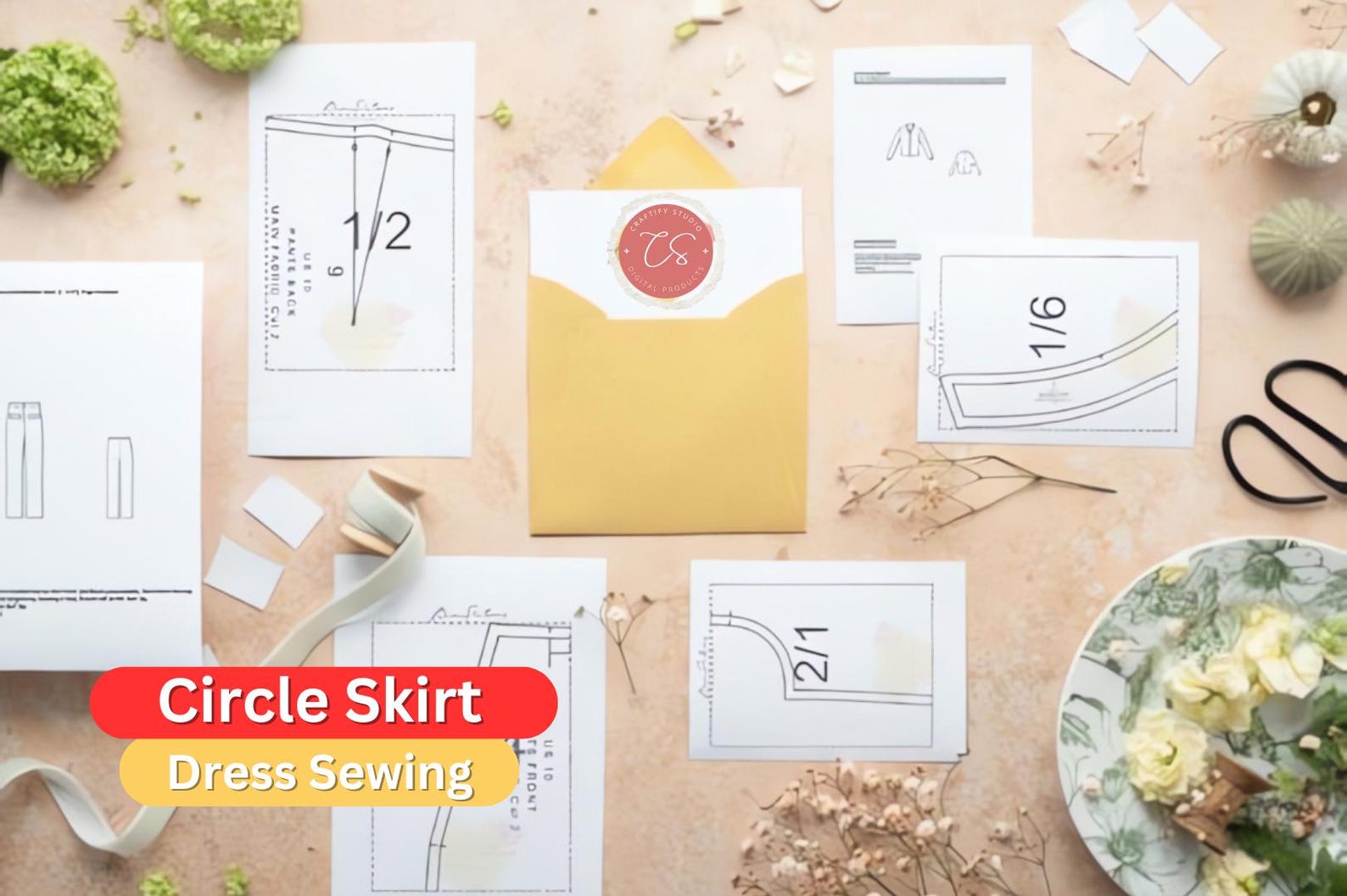 Circle Skirt Dress Sewing Pattern PDF 2025 - Etsy