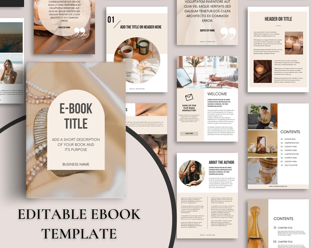 Editable Ebook Template: Course Workbook Design (canva Template) - Etsy