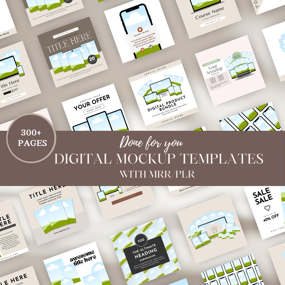 Done for You Digital Mockup Templates | Ready-to-use Product Mockups ...