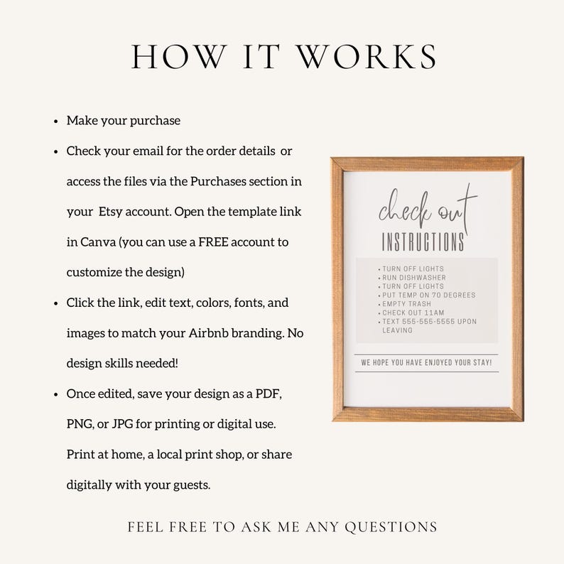 Airbnb Welcome Sign Template: Vacation Rental House Rules (printable ...