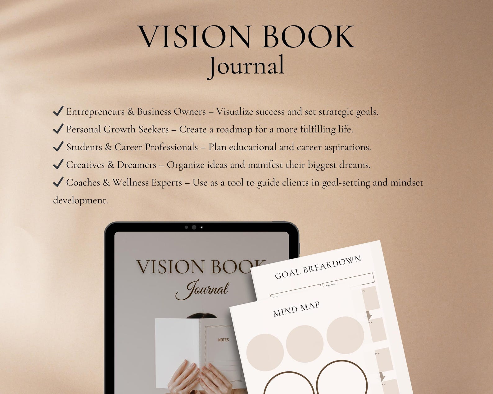 Vision Book Journal: Goal-setting & Mindfulness Planner (PDF) - Etsy