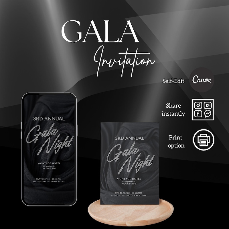 Gala Invitation - Etsy