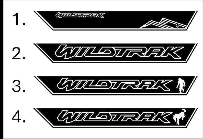 Bronco Drop Down Decals. Wildtrak, Badlands, Sasquatch. 4 Door Bronco ...