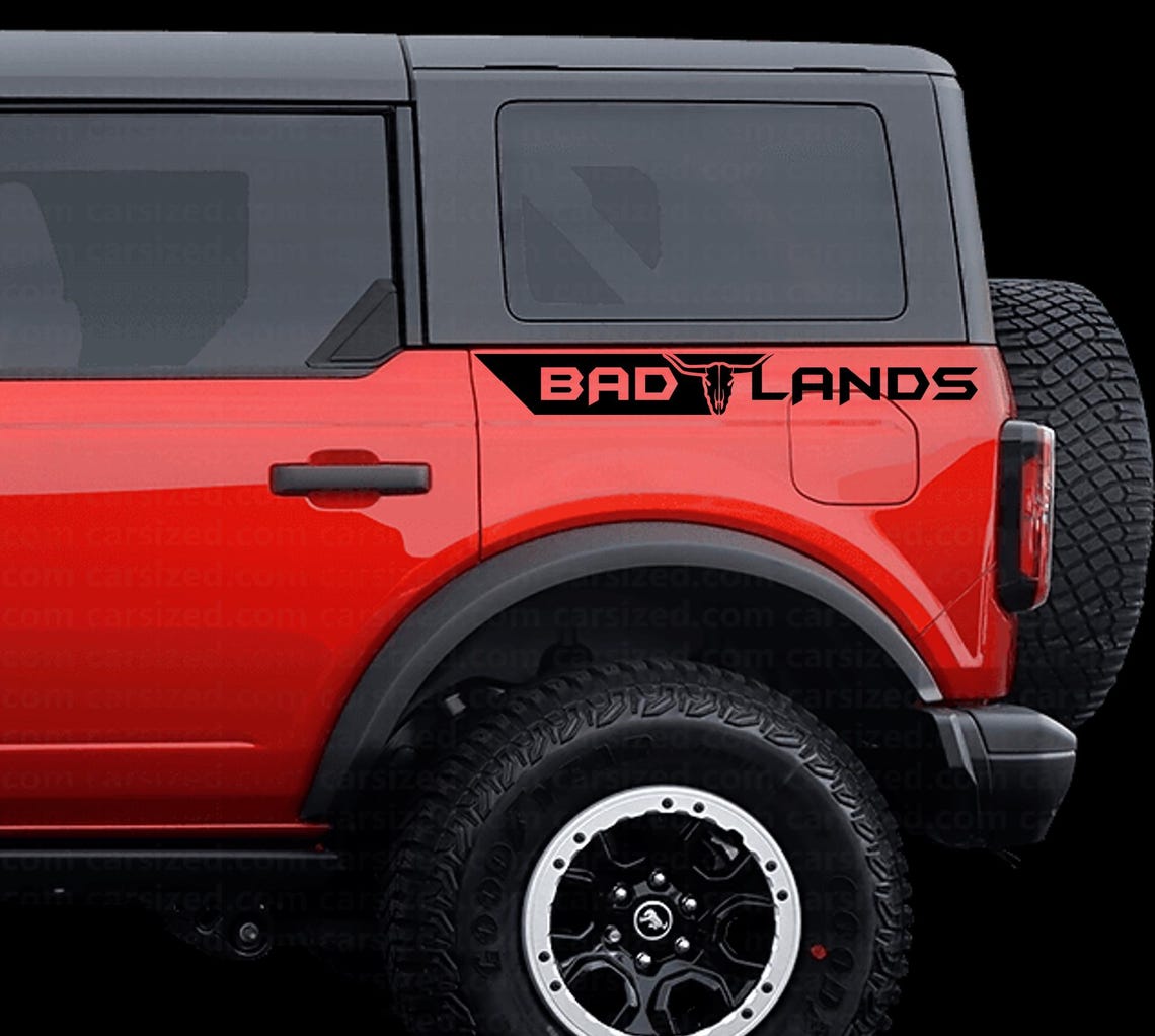 Bronco Drop Down Decals. Wildtrak, Badlands, Sasquatch. 4 Door Bronco ...