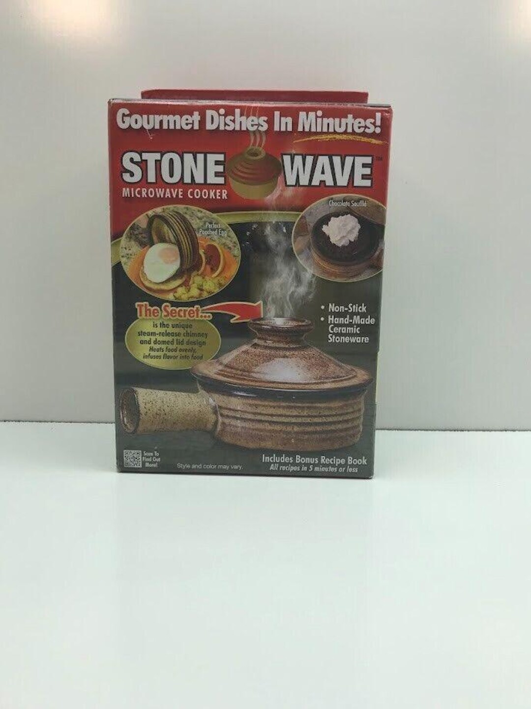 NEW Stone Wave Microwave Cooker Non-stick Ceramic Stoneware Baking Pan ...
