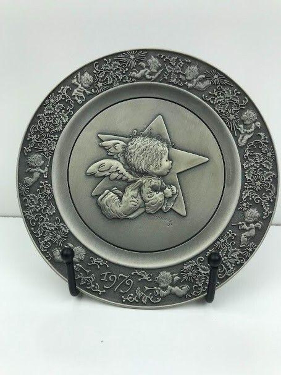 Vintage Hallmark Fine Pewter 1979 Little Angel Plate - USA Made - Etsy