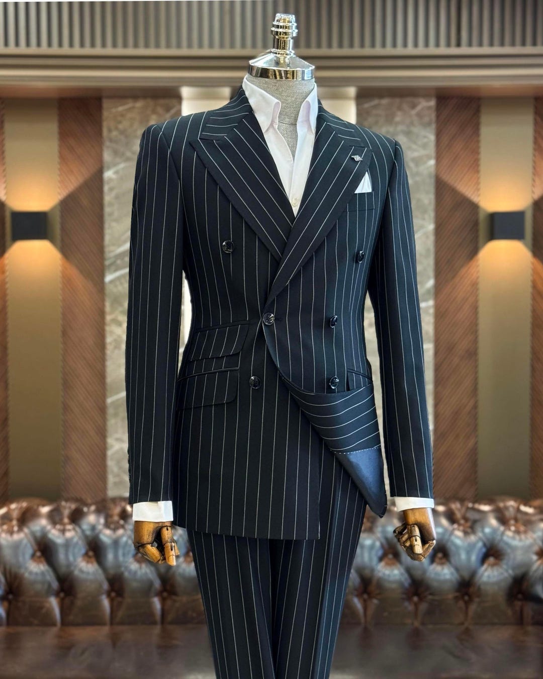 Slim Fit Black Double-breasted Suit: Wedding, Prom, Groom Wear - Etsy