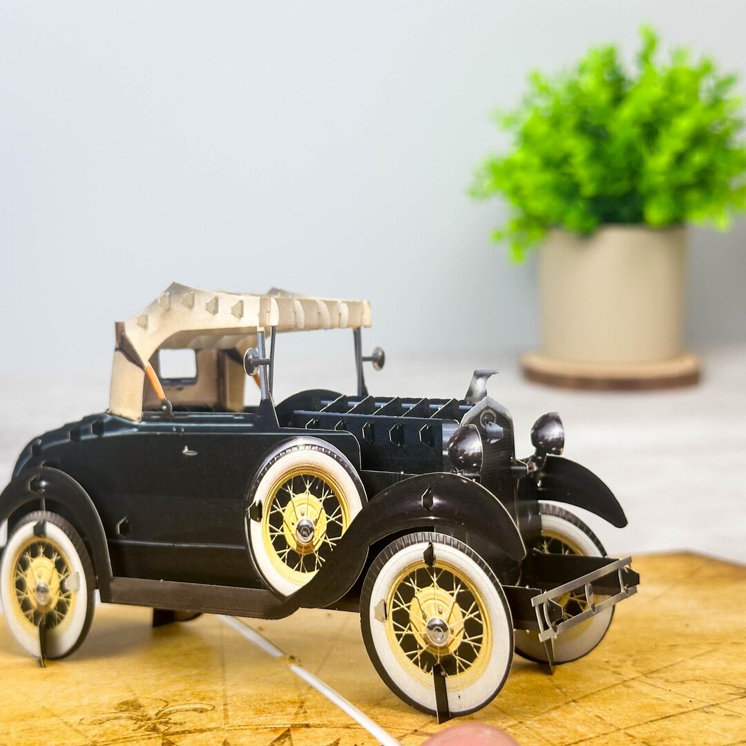Vintage Car 3D Pop up Card | Handmade Luxury Christmas Greeting Card ...