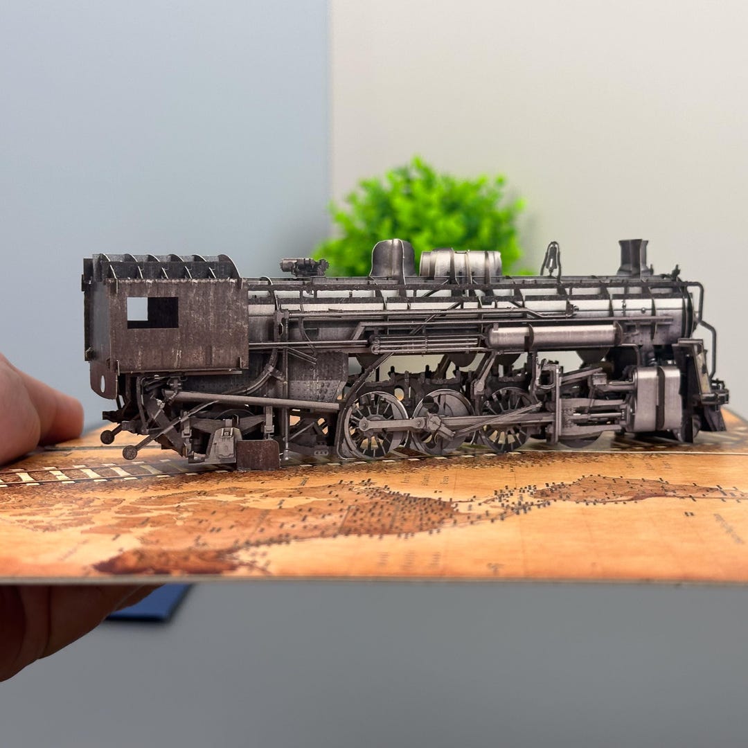 Handcrafted 3D Steam Train Pop up Card | Vintage Locomotive Gift Card ...