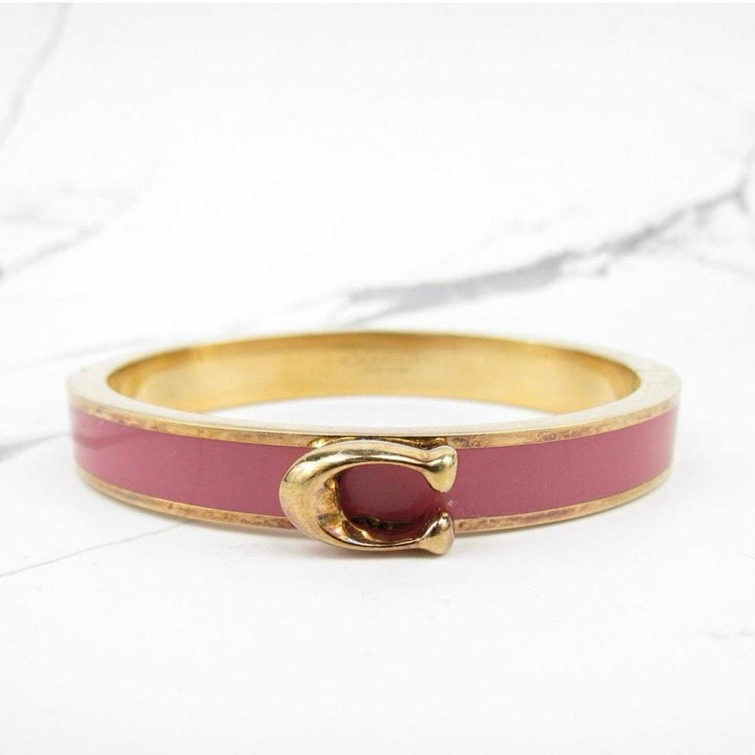 Coach Signature Push Hinged Bangle - Etsy