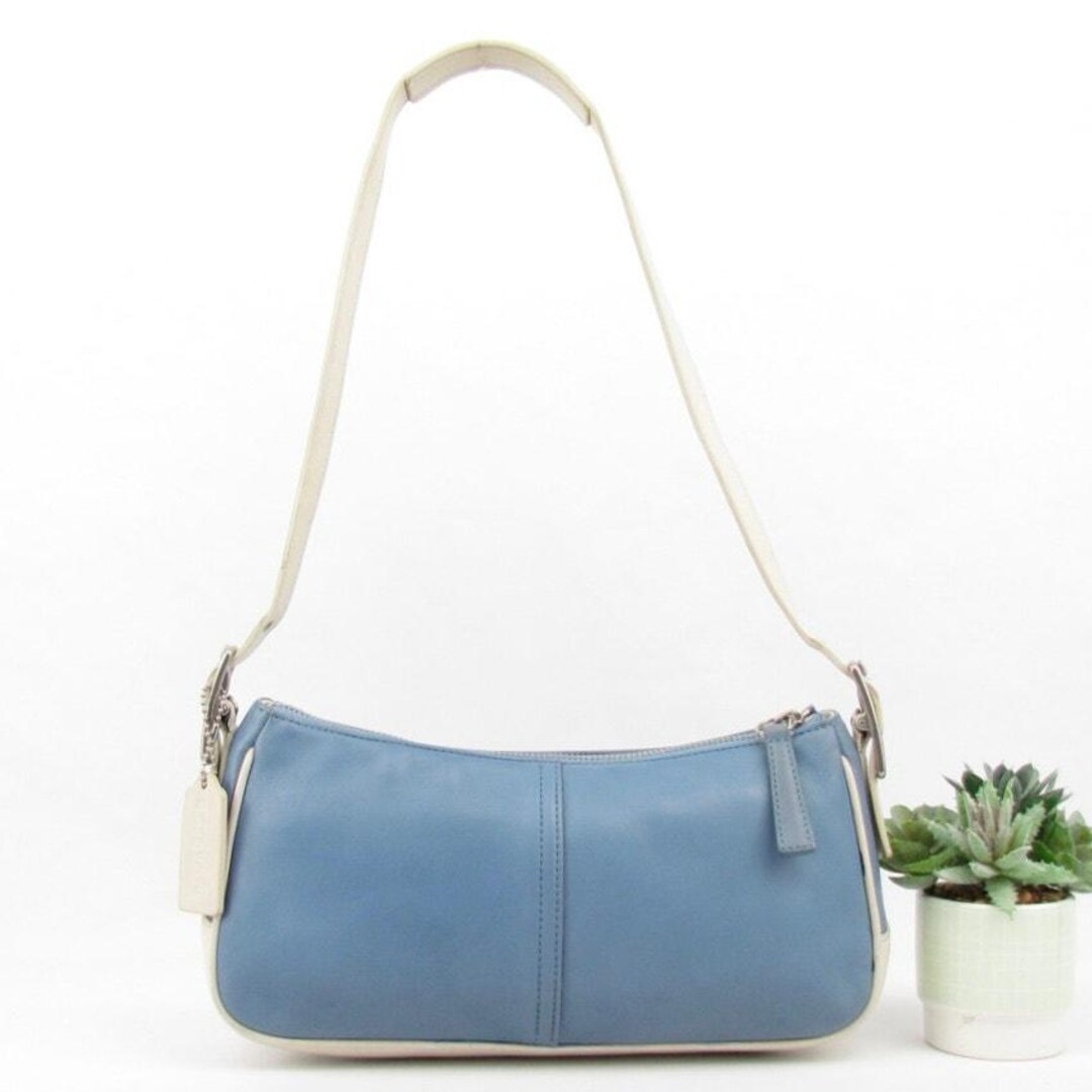 Coach Blue Hampton Demi Leather Shoulder Bag - Etsy