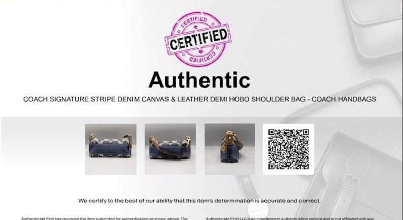 Authentic Coach Signature Denim Bag - Etsy