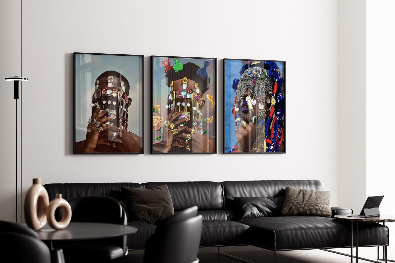 Set of 12 Black Man Art, African American Art, Black Boss Art ...