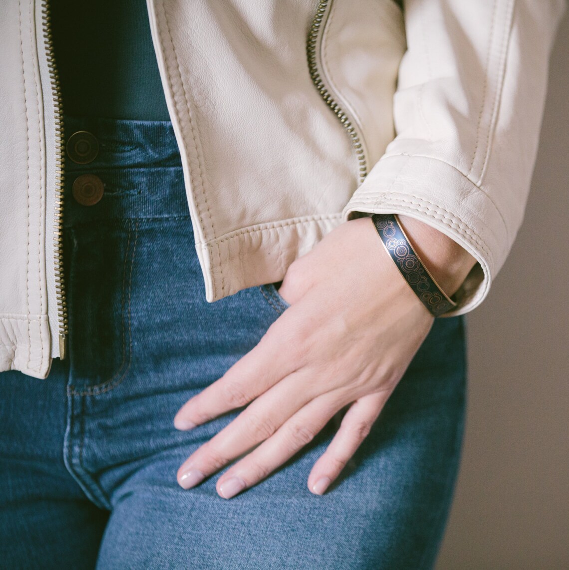 Blue Police Box Brass Cuff Unique Gift Gallifrey Doctor | Etsy