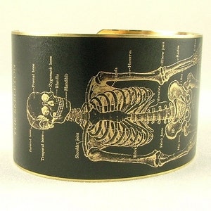 Anatomical Skeleton Bracelet - Anatomy Medical Illustration Cuff ...