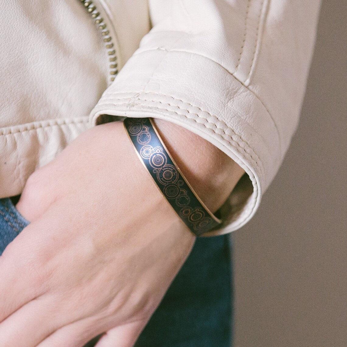 Blue Police Box Brass Cuff Unique Gift Gallifrey Doctor | Etsy