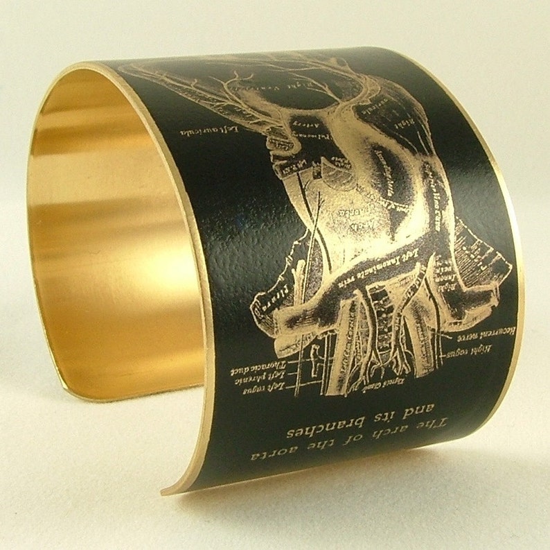 Anatomical Heart Cuff Bracelet Cardiology Jewelry Medical - Etsy
