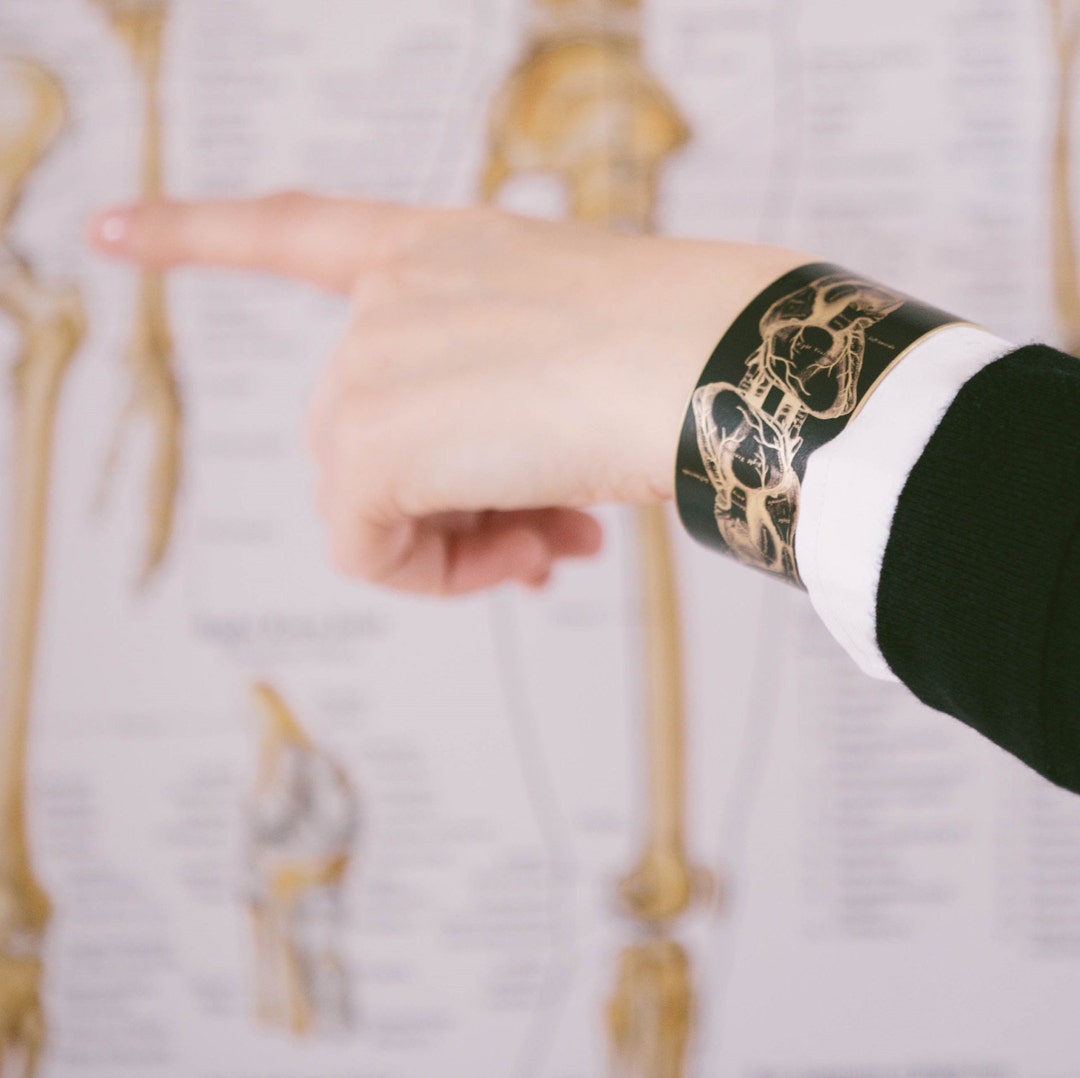 Anatomical Heart Cuff Bracelet - Cardiology Jewelry - Medical Doctor ...