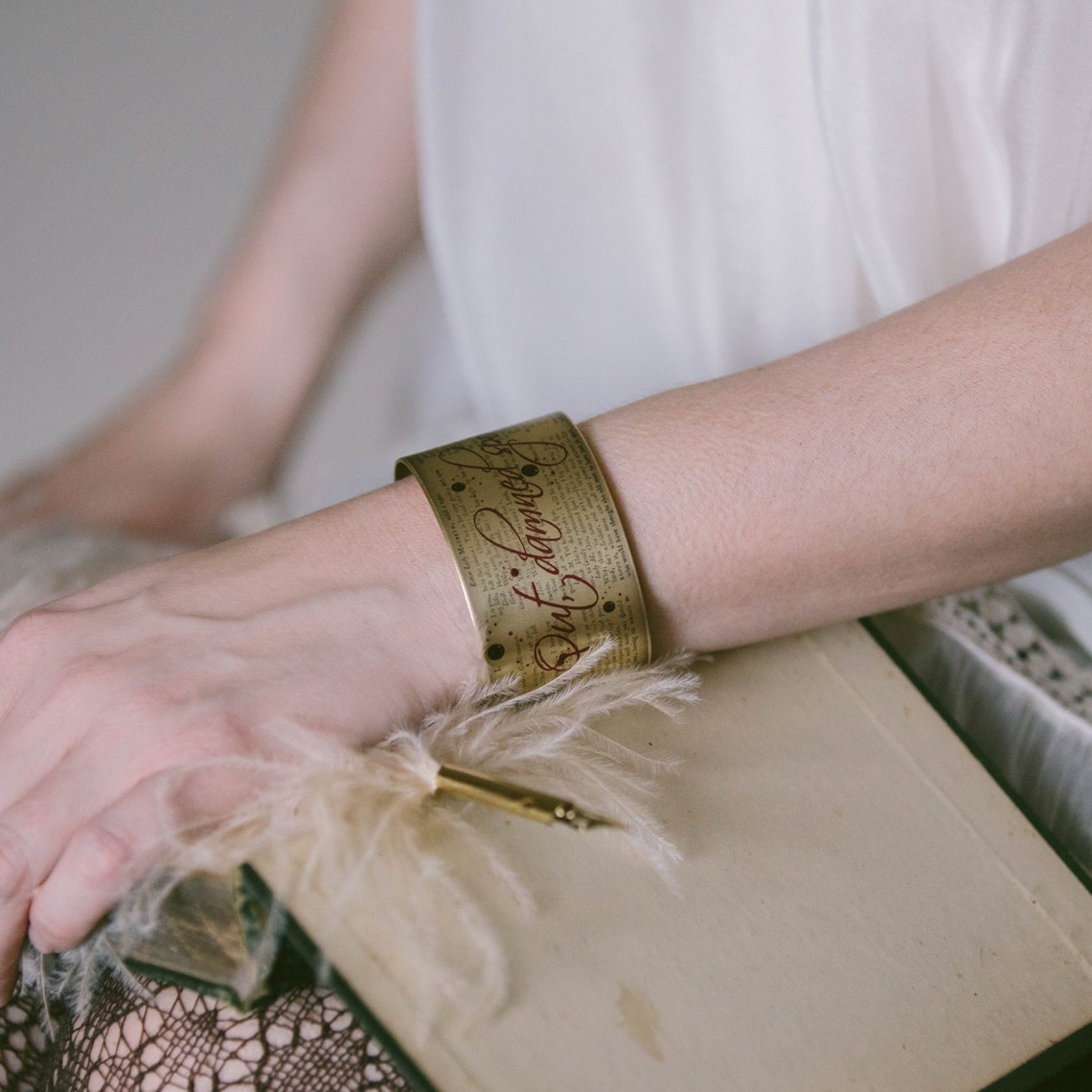Macbeth Quote - Cuff Bracelet - William Shakespeare Quote - Out Damned ...