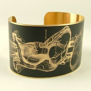 Anatomical Heart Cuff Bracelet - Cardiology Jewelry - Medical Doctor ...