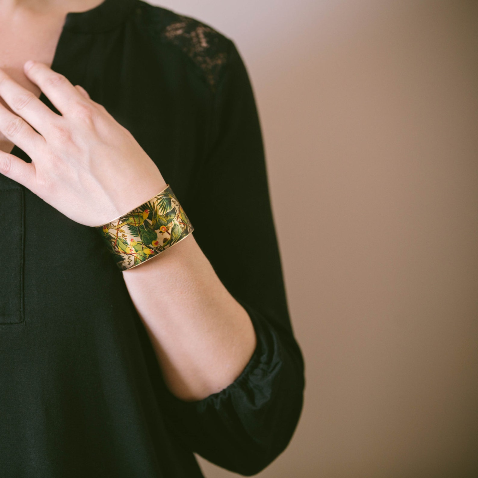 Carolina Parakeet Bracelet John Audubon Parrot Bird Cuff - Etsy