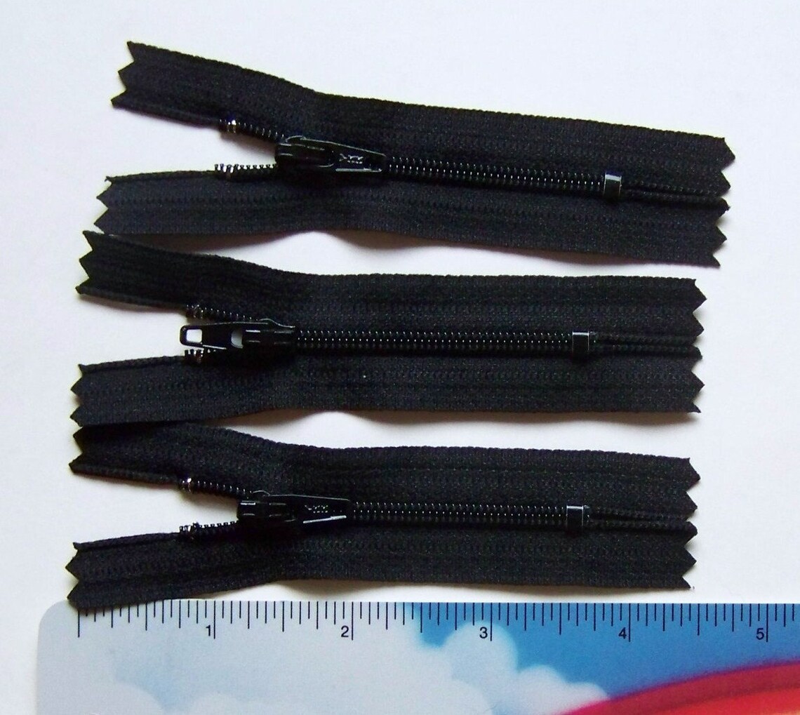 YKK Zippers- 3 Inch - Black 580- (25) Pieces- Wholesale - Etsy