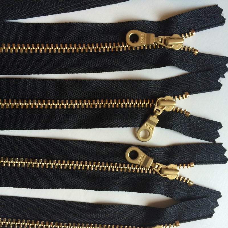 4.5 Gold Metal Zipper - Etsy