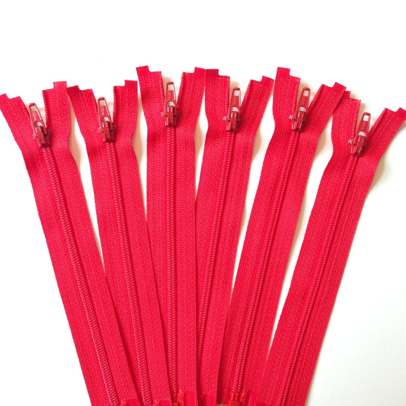 Cherry Red 3mm Nylon Coil YKK Separating Zippers Color 820 5 | Etsy