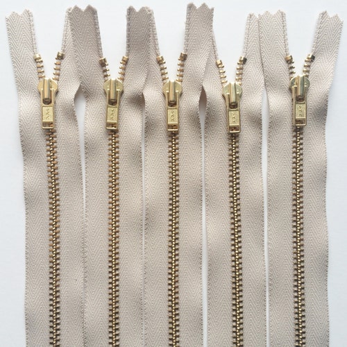 YKK Brass Gold Metal Donut Pull Zippers 5 Pieces 511 | Etsy