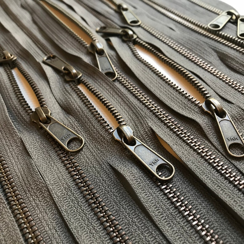 One - YKK Metal Zipper With Two Long Pull Head to Head Sliders- 502 ...