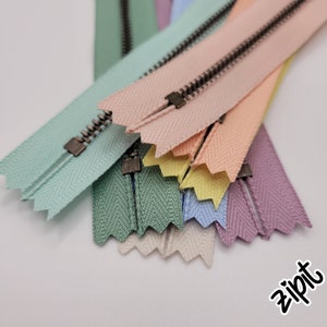 New! Bloom 9pc Sampler Set- Metal Teeth Zippers- YKK Antique Brass ...