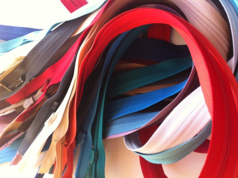 YKK Invisible Zippers- 25 Assorted- Mixed Lot of Colors- Brights ...