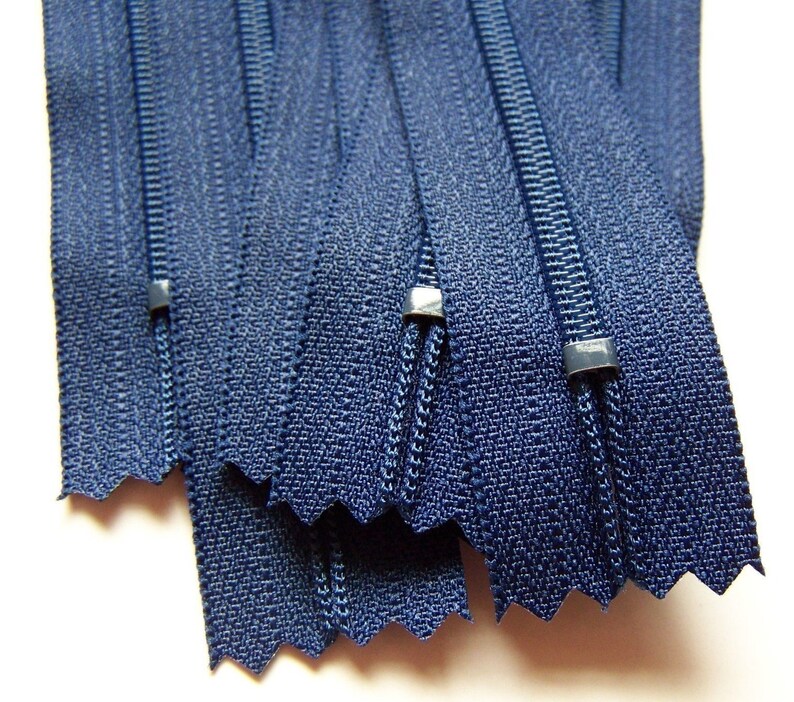 Ten 16 Inch Navy Blue Ykk Zippers Color 919 - Etsy
