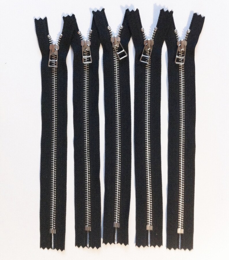 YKK Metal Zippers With Nickel Teeth and DHR Wire Style Pull - Etsy