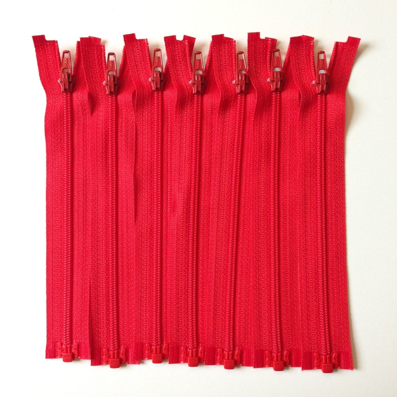 Cherry Red 3mm Nylon Coil YKK Separating Zippers Color 820 5 | Etsy