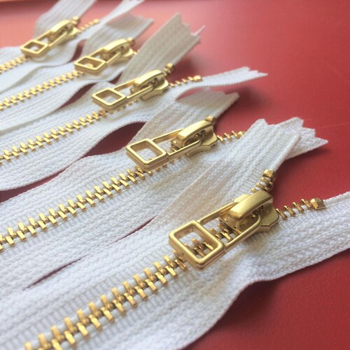 YKK Brass Gold Metal Donut Pull Zippers 5 Pieces Dusty | Etsy