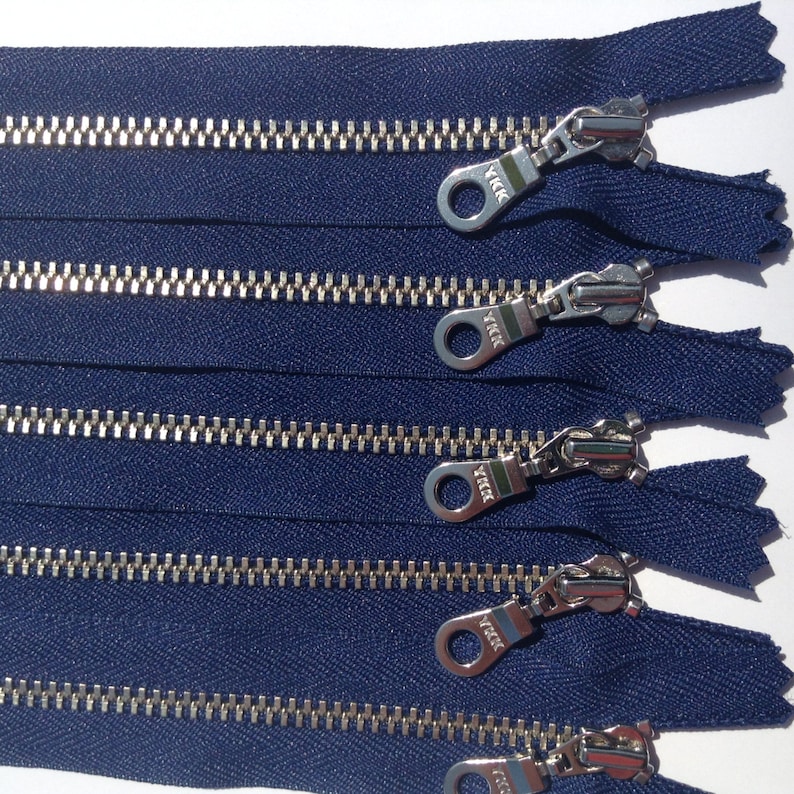 YKK Metal Zippers With Silver Nickel Teeth and Donut Style - Etsy