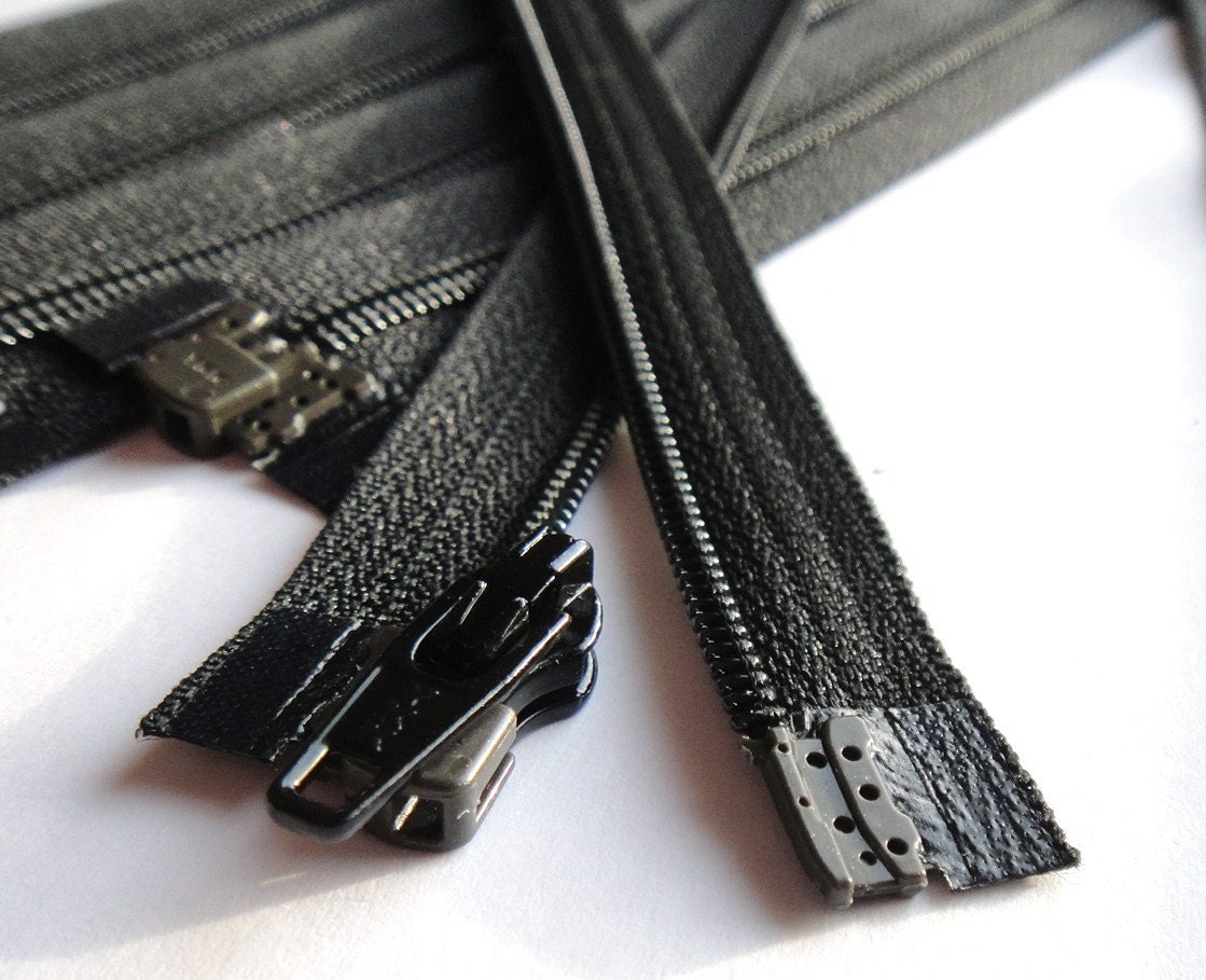 YKK Separating Zippers- Size 3mm- Black 580- 5pcs- Available in 5,6,7,8 ...