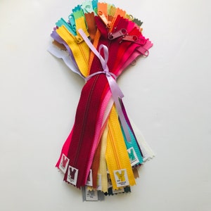 YKK Zippers- 37 Piece LABELED Sampler Set- One of Each Color of Our 4.5 ...