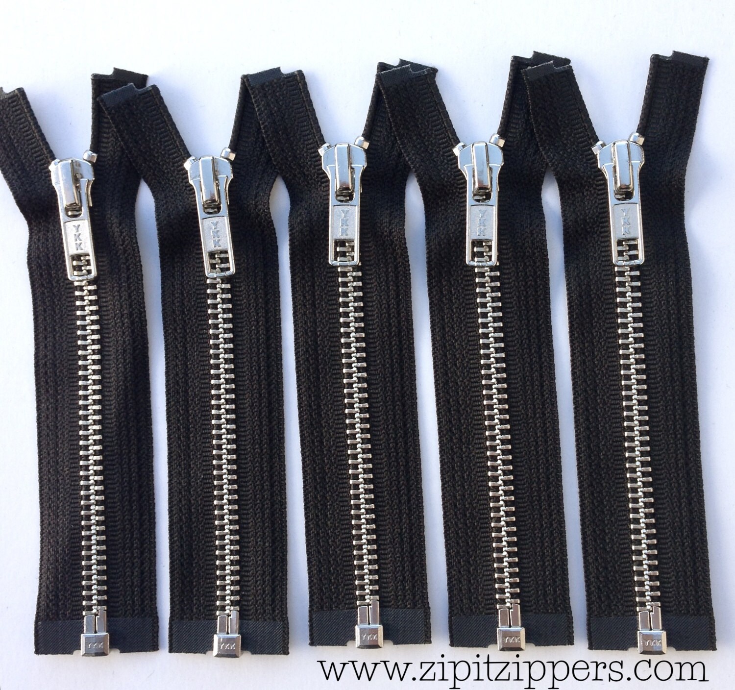 Separating Metal Zippers YKK Nickel Teeth Zips 1 Piece - Etsy
