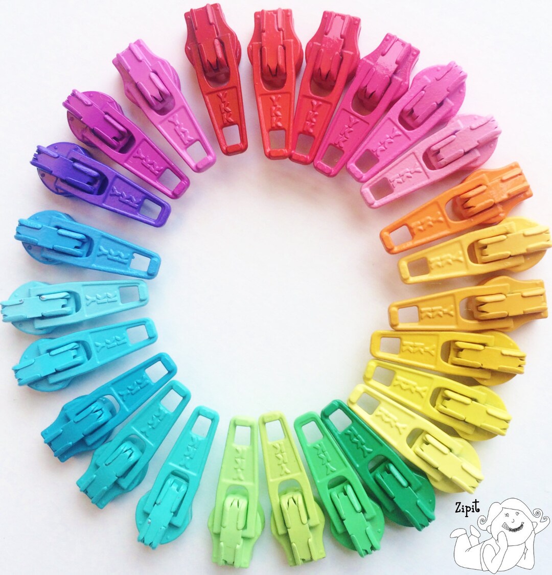 YKK Zipper Heads - 3mm - Loose Pulls to Use in Sewing, Jewelry, Etc ...