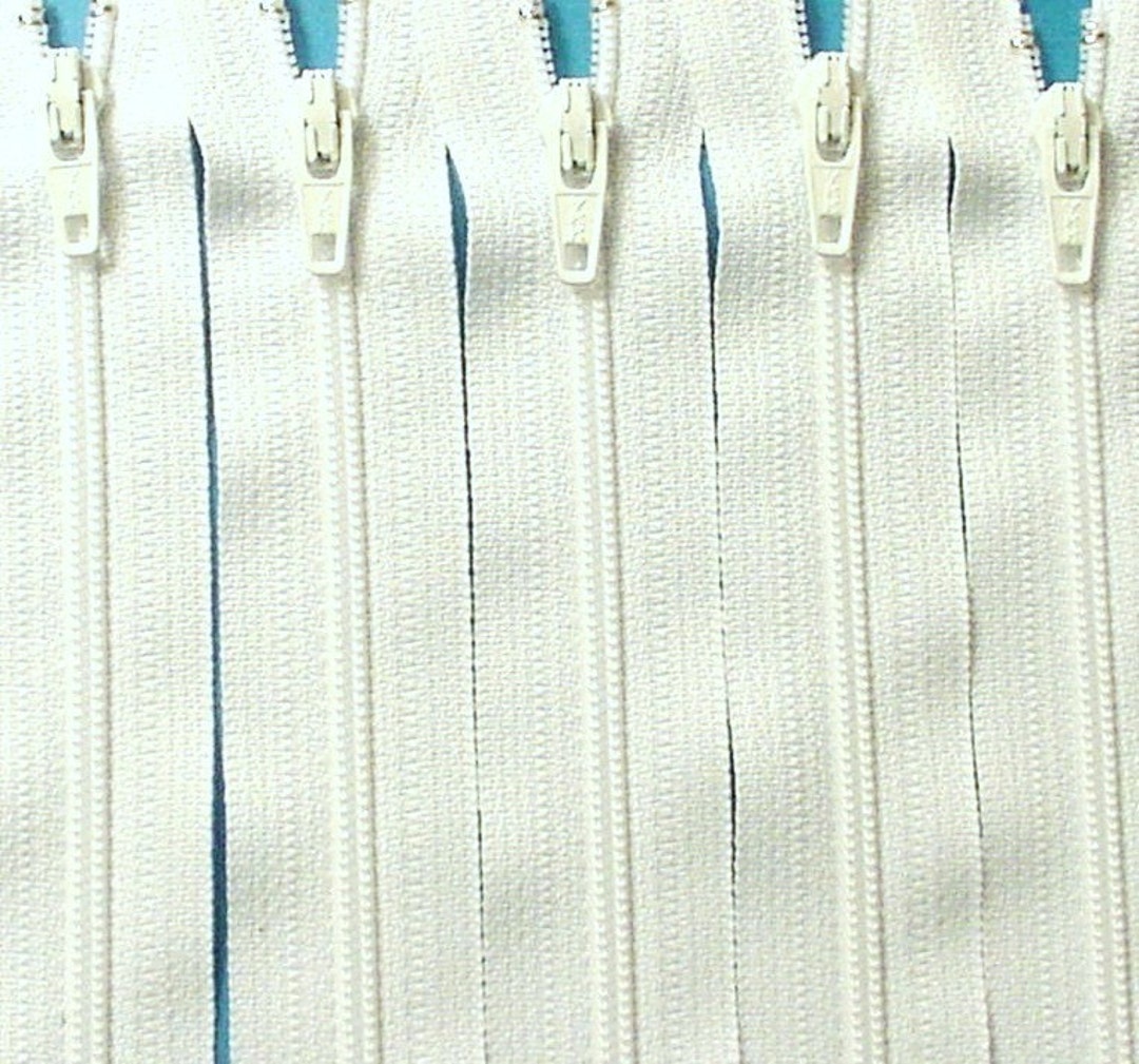 Zipper SALE: Wholesale Twenty-five 16 Inch White Zippers YKK Color 501 ...