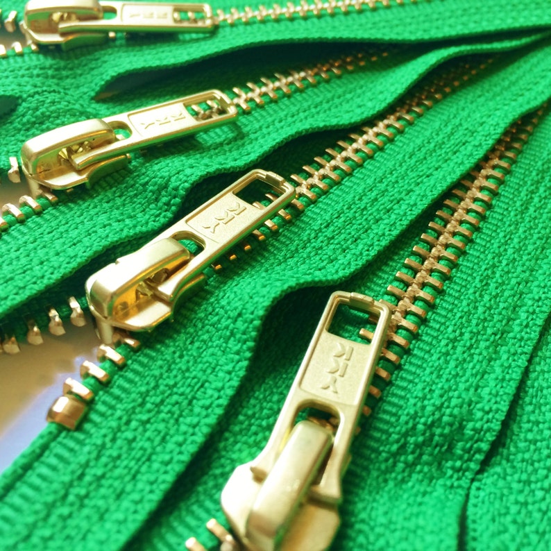 Metal Zippers Closed Bottom Ykk Brass Teeth Zips 5 Pieces - Etsy