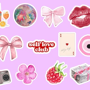 Aesthetic Pinterest Sticker Set, Laptop, Bullet Journal Sticker Bundle ...