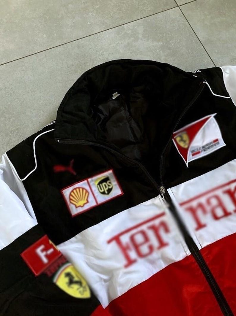 Ferrari Jacket Vintage Ferrari F1 Embroidery Jacket for Women Men ...